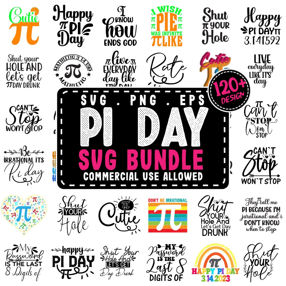 Happy Pi Day Svg Bundle, Pi Day Svg, Math Teacher Svg, Pi Day Rainbow ...