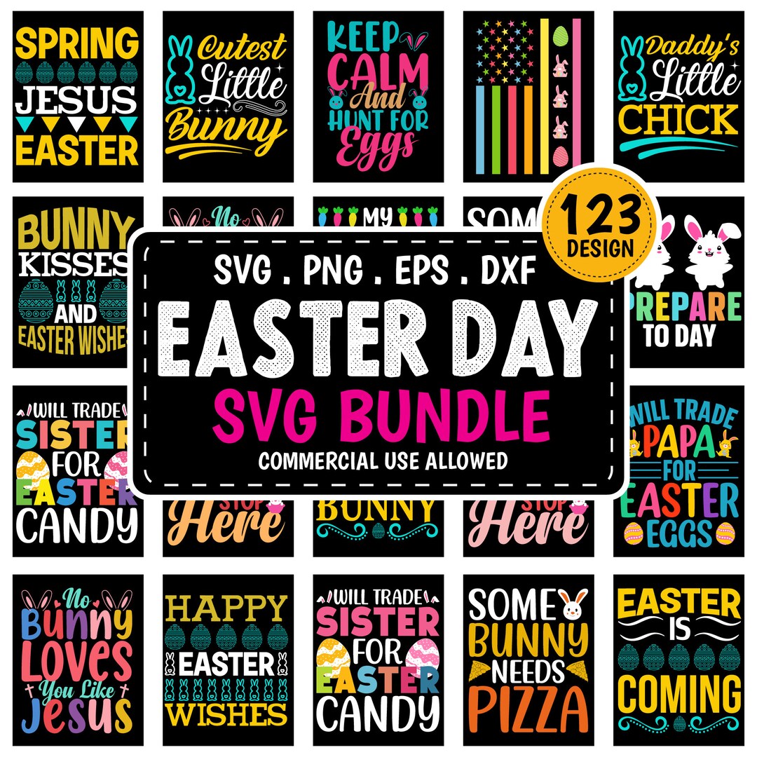 Funny Easter Day SVG Bundle Bunny Svg Kids Funny Boy Easter Day ...