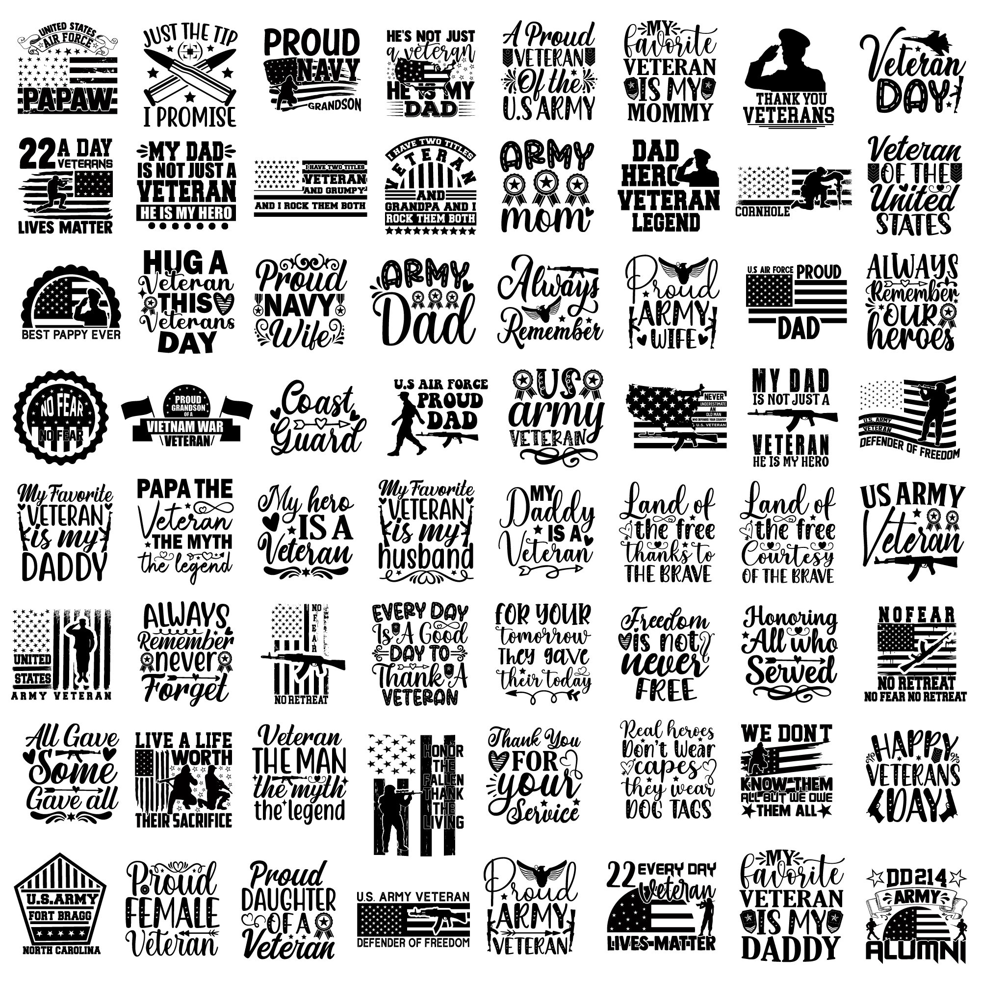 Veterans Day SVG Bundle, Veteran Day Quote Svg, Veteran SVG Bundle Cut ...