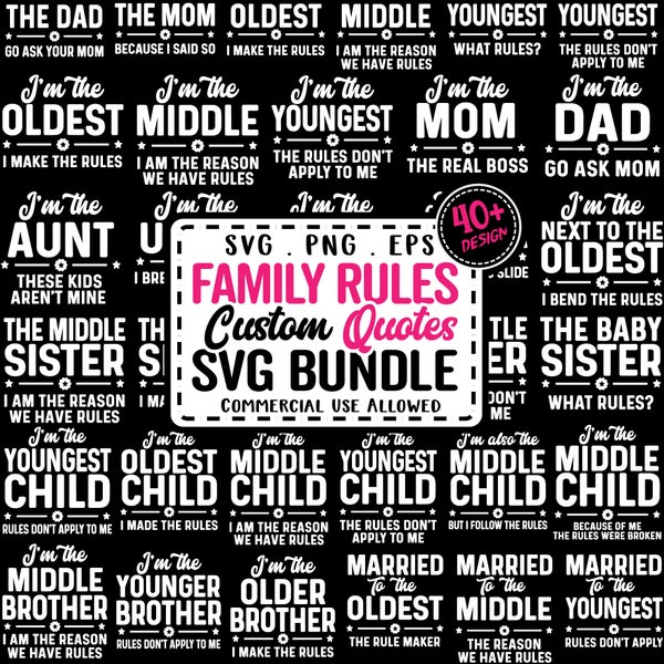 Family Rules Svg - Etsy