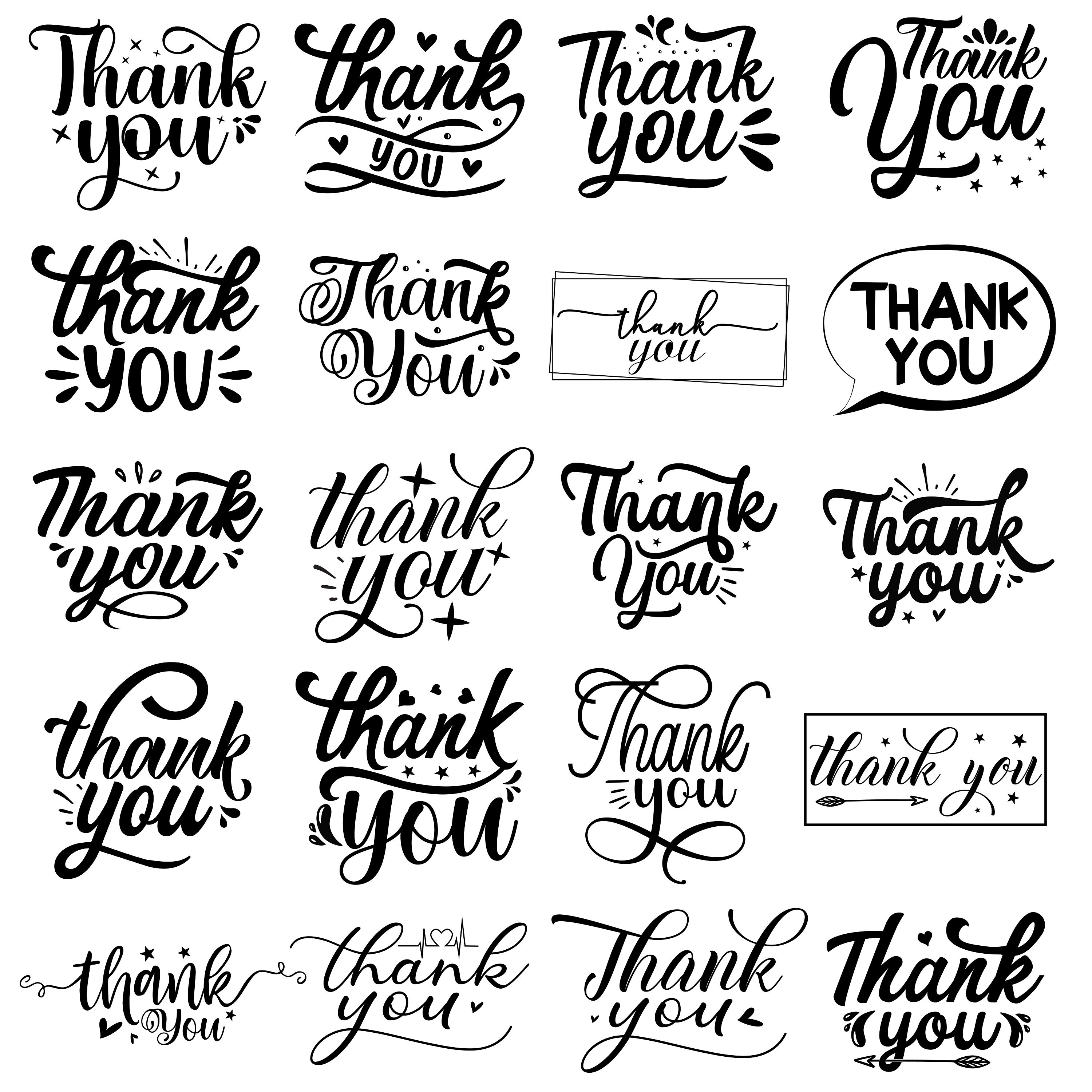 Thank You Svg Quotes, Thank You Gifts Svg Bundle, Thank You Card ...