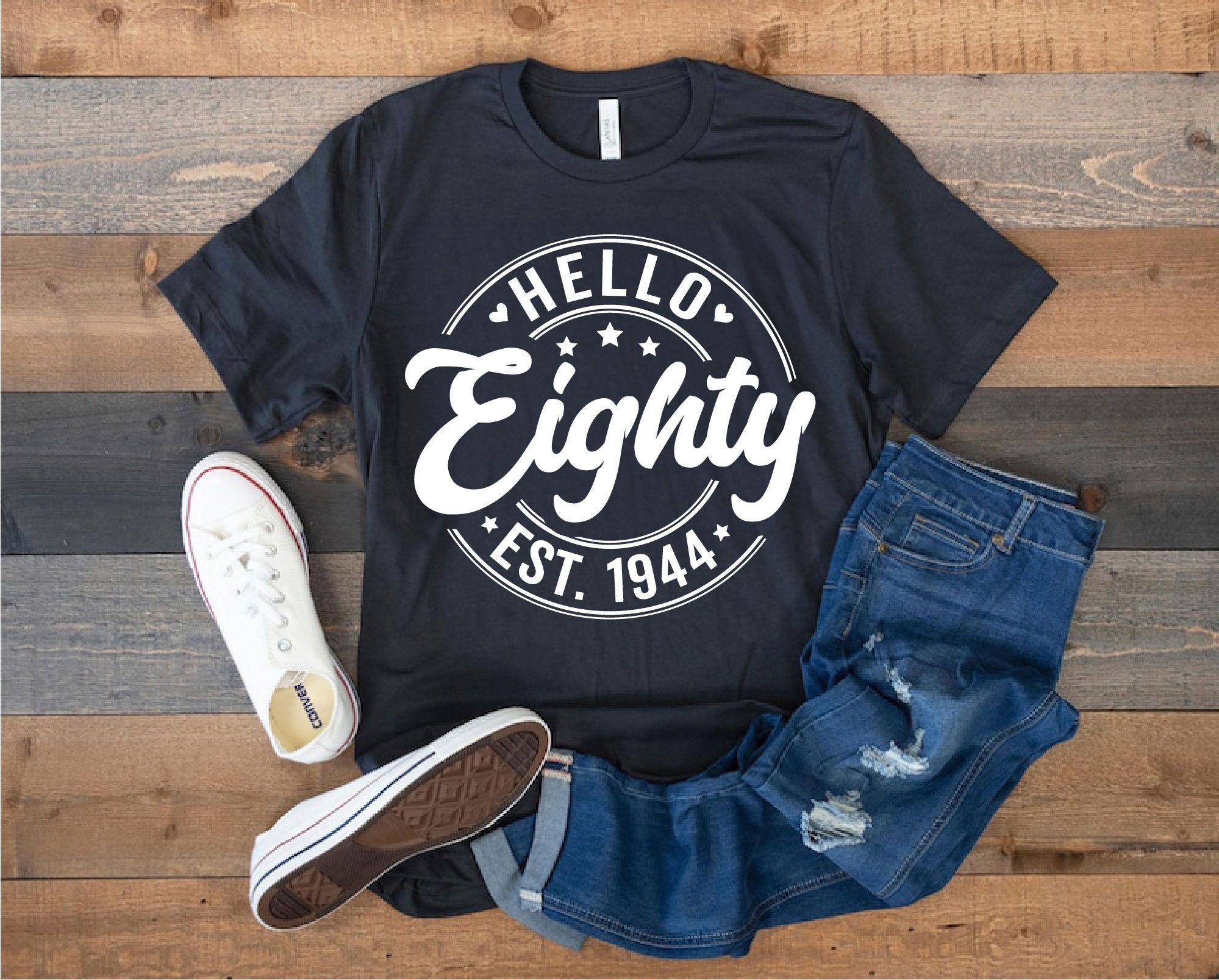 Hello Eighty Svg, 80th Birthday Svg, 80th Birthday Gift for Women, 80th ...