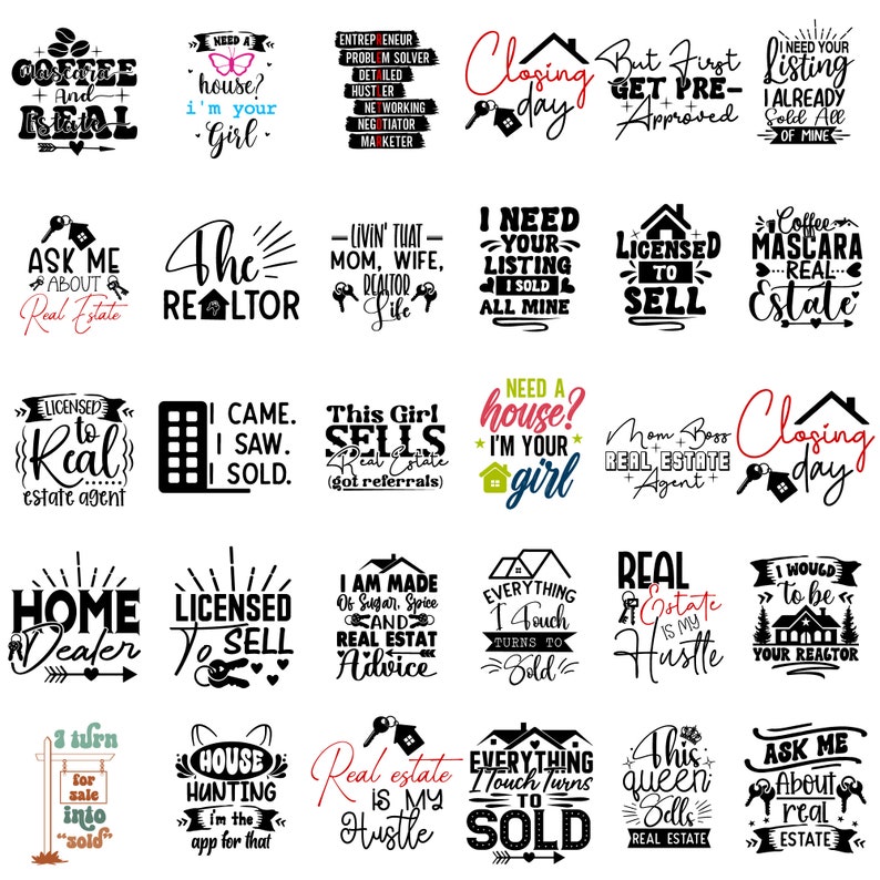 Real Estate SVG Bundle, Realtor Svg, Real Estate Home Svg, Real Estate ...