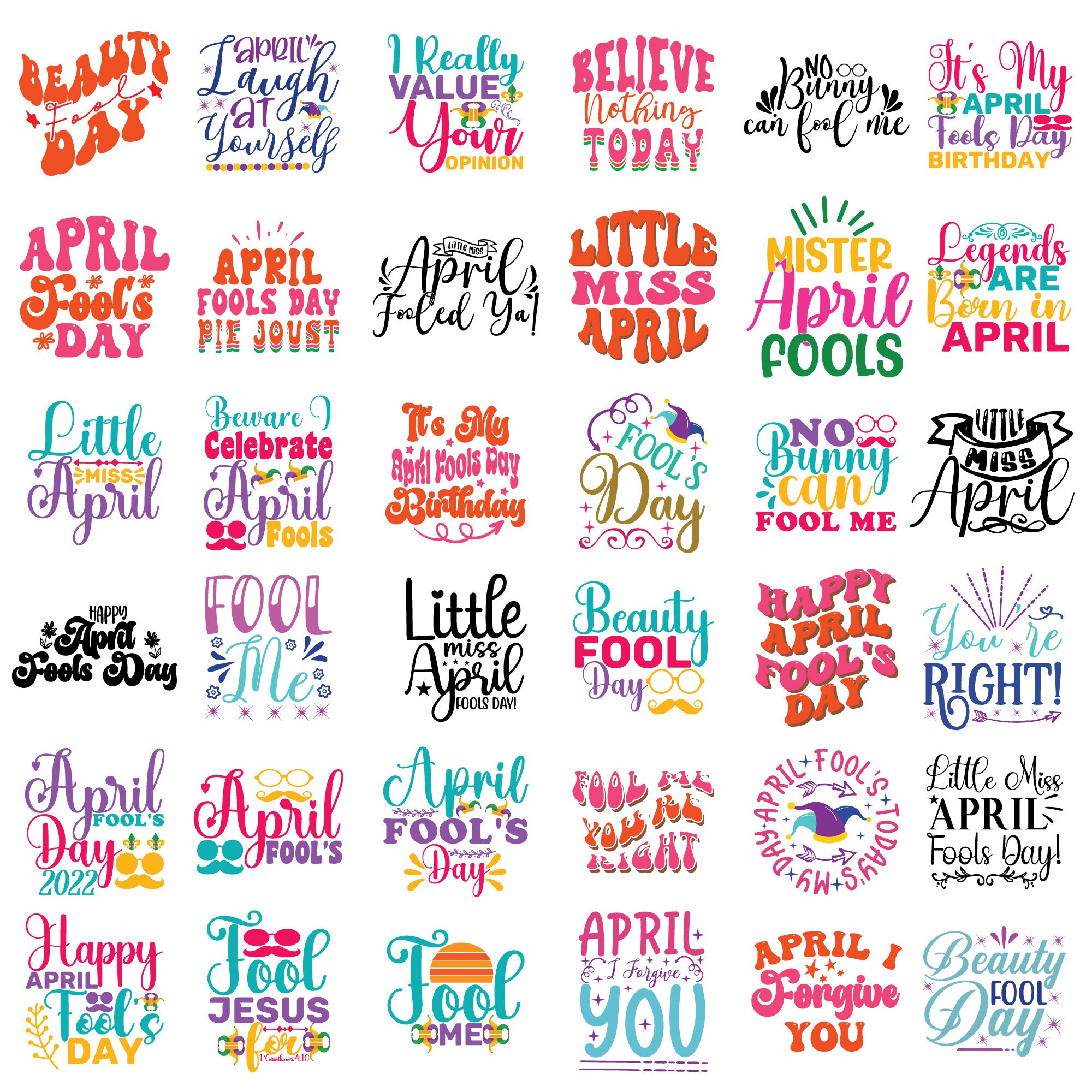 April Fools Day Svg Bundle, Funny Svg, April Fools Day Digital File ...