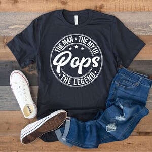 Pops svg, pops el hombre mito leyenda svg, pops camisa, abuelo svg ...