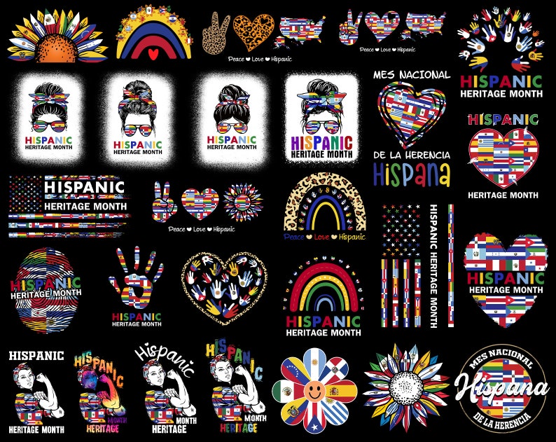 Hispanic Heritage Month Svg Bundle, National Hispanic Heritage Month ...