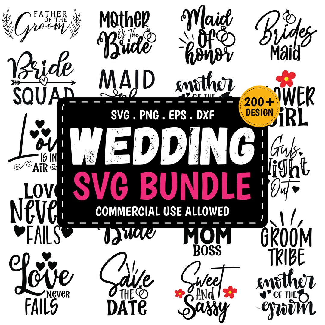 Wedding SVG Bundle, the Ultimate Wedding Bundle, Engagement SVG Bundle ...