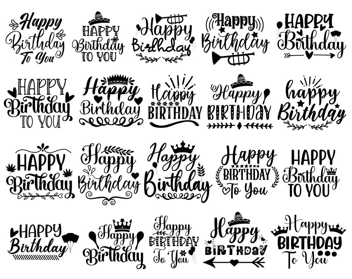 20 Birthday Svg Bundle 2024 Happy Birthday Svg Birthday Bundle