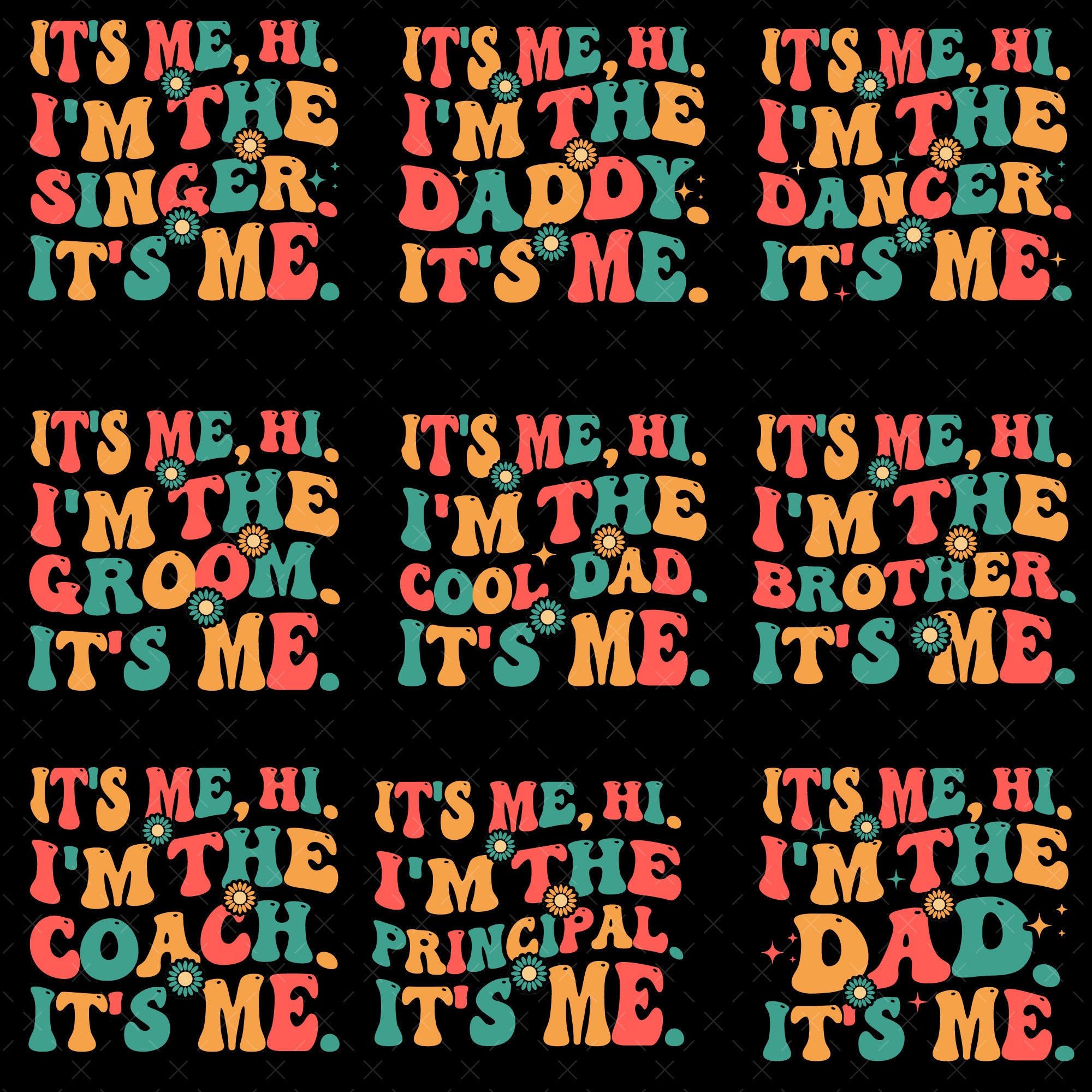 Its Me Hi Svg Bundle, It's Me Hi Im the 25 Custom Designs, It's Me Hi I ...