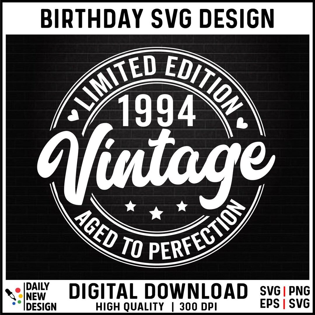 31st Birthday Svg, Vintage 1994 Svg, 31st Birthday Gift for Women, 31st ...