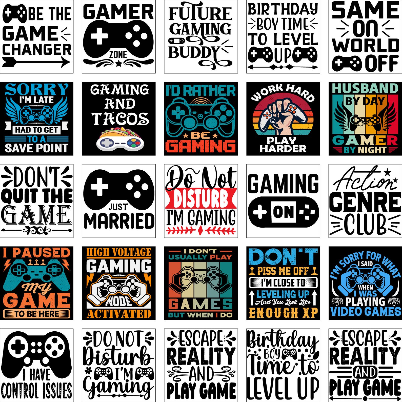 Gamer Svg Bundle, Gaming Svg Bundle, Gamer Svg, Funny Gamer Sayings Svg ...