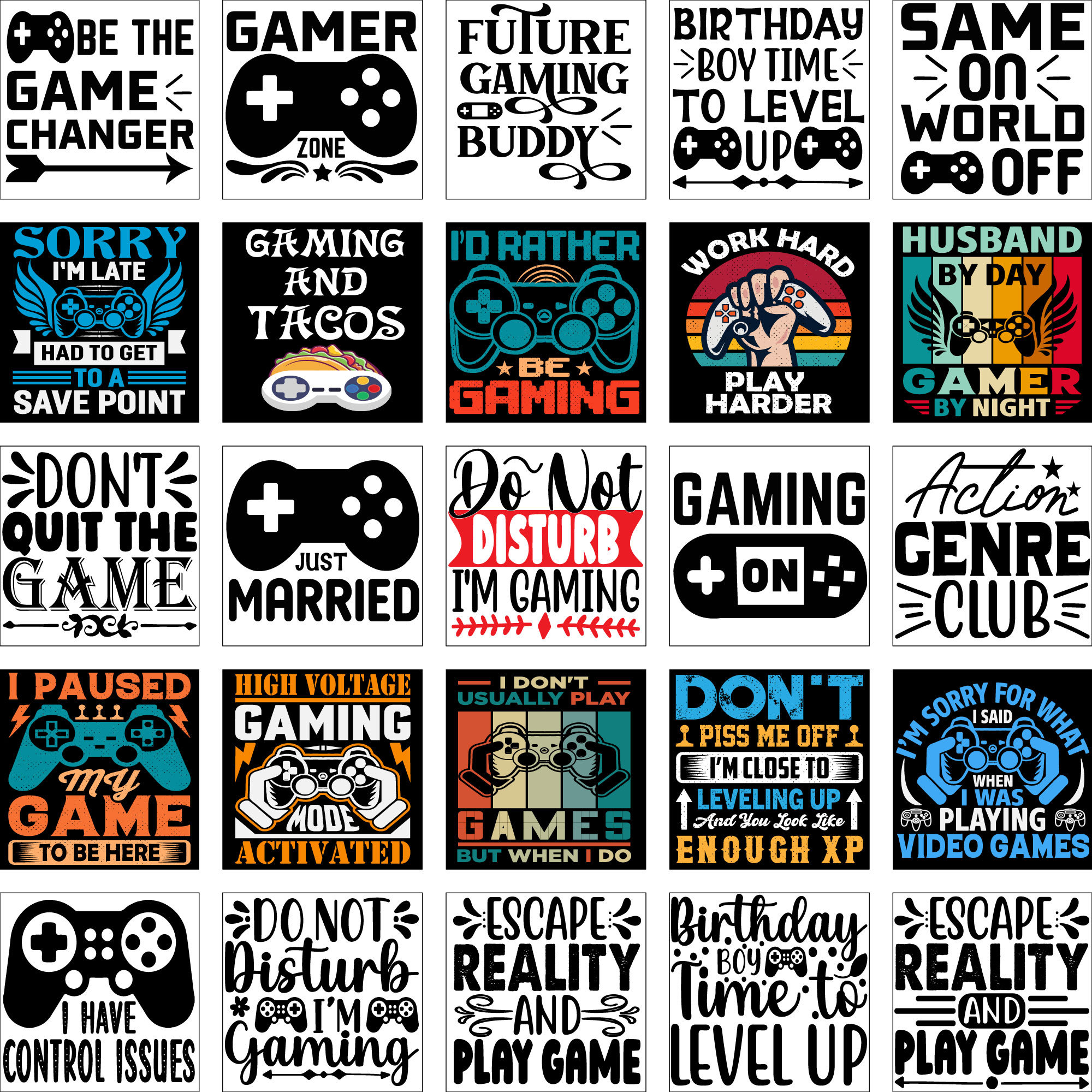 Gamer Svg Bundle, Gaming Svg Bundle, Gamer Svg, Funny Gamer Sayings Svg ...
