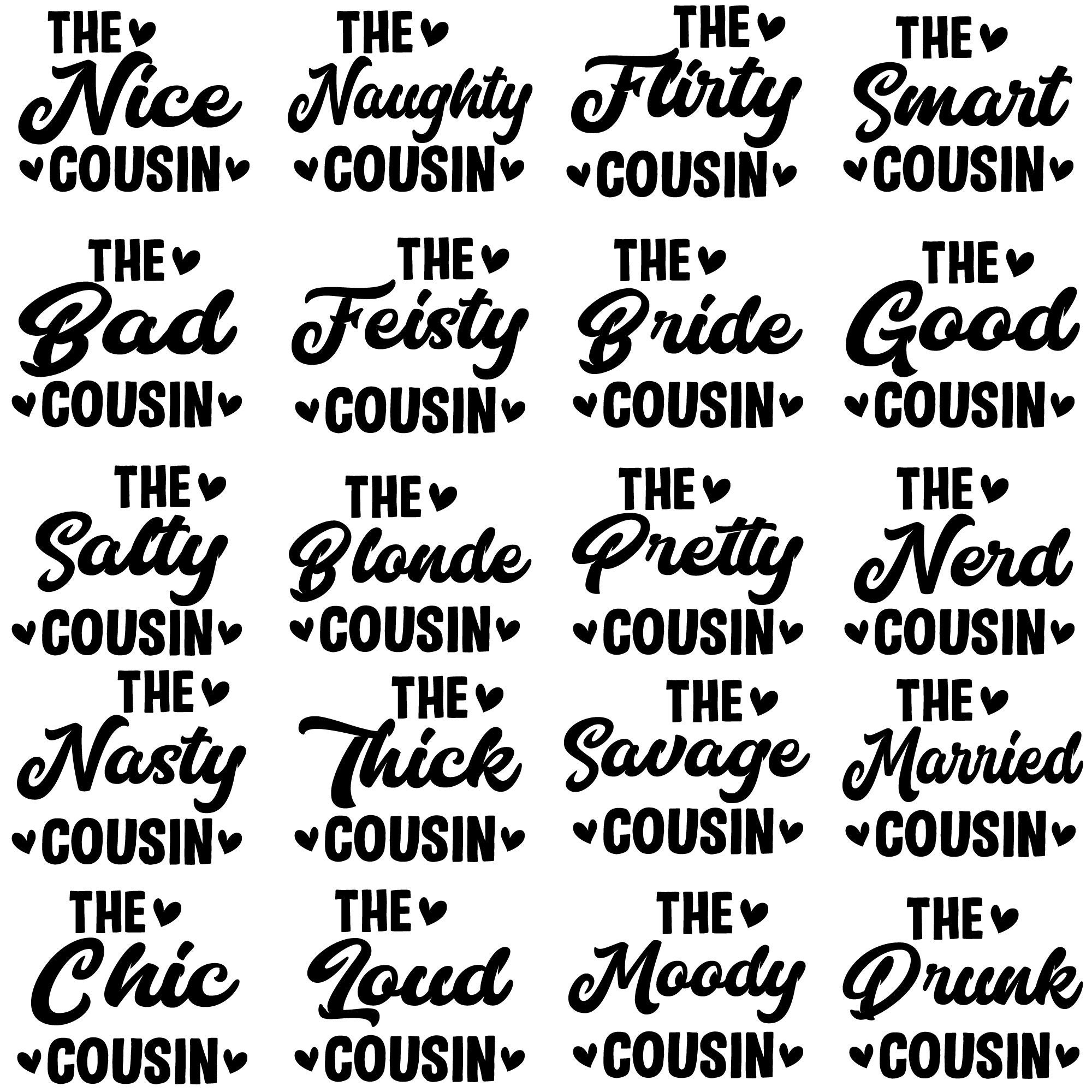 Cousins Shirts SVG Bundle, Cousins Matching Shirts SVG, Cousins SVG Bundle, Cousin Crew Svg ...