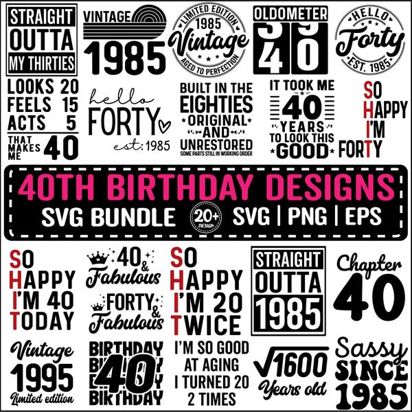 40th Birthday - Etsy
