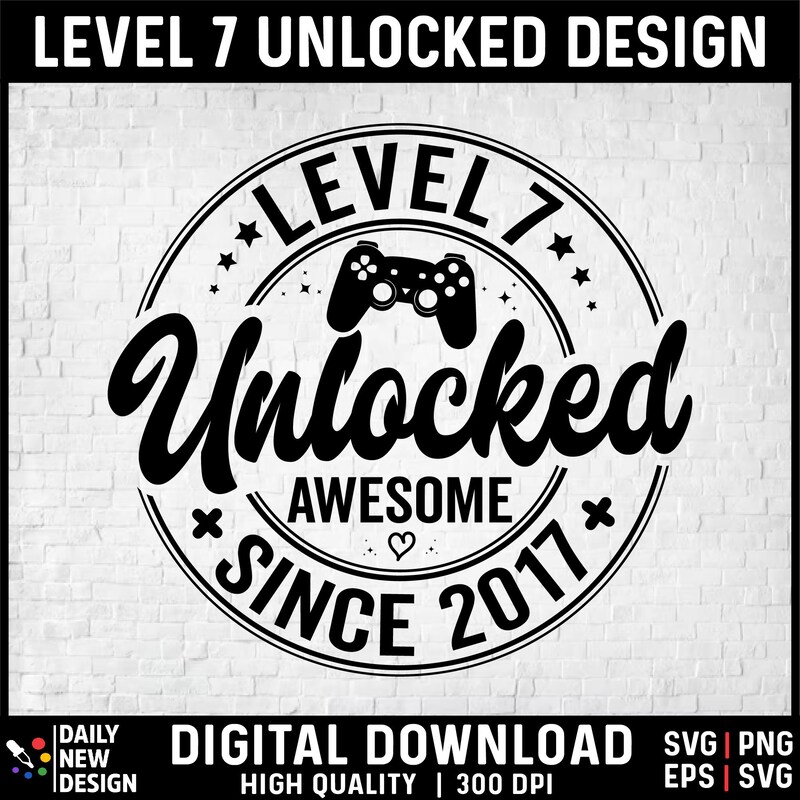 Level 7 Unlocked Svg - Etsy