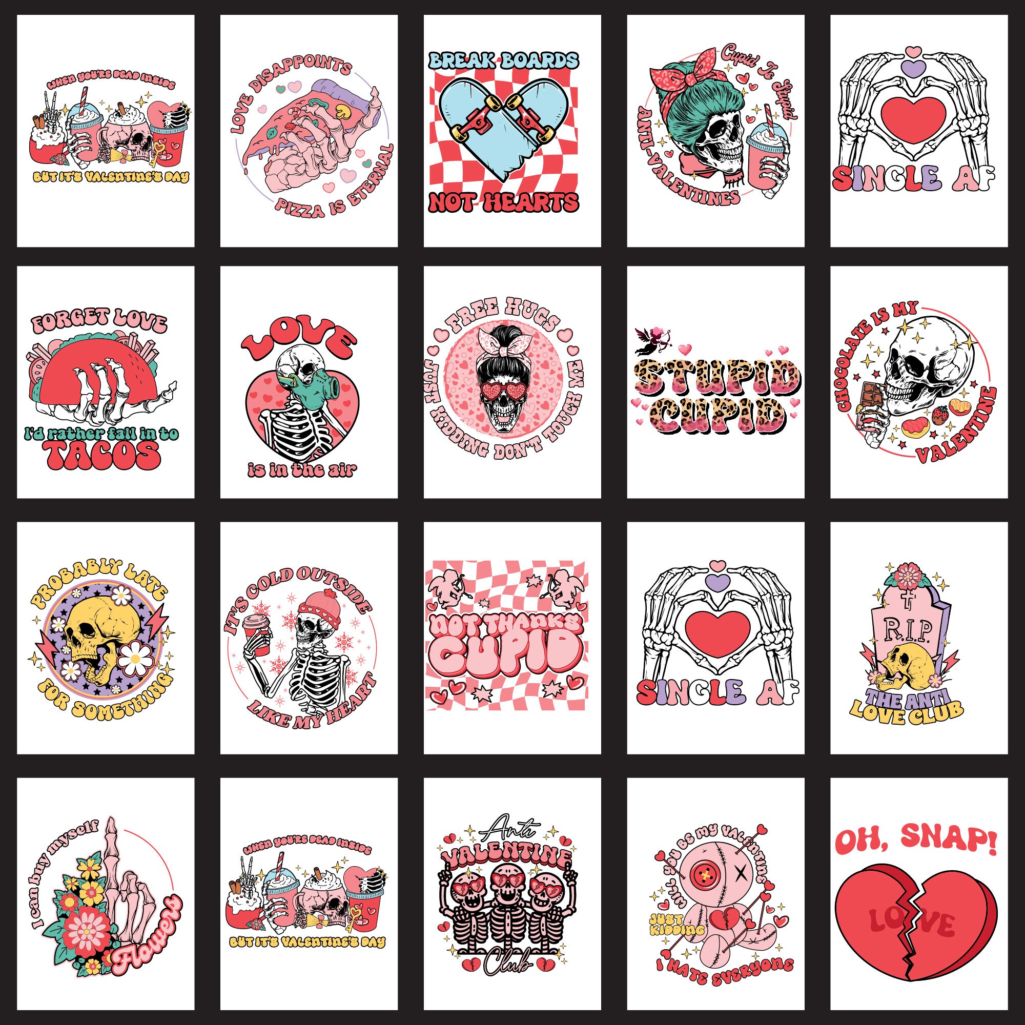 Anti Valentine Png Bundle, Anti Valentine Png Sublimation, Sarcastic ...