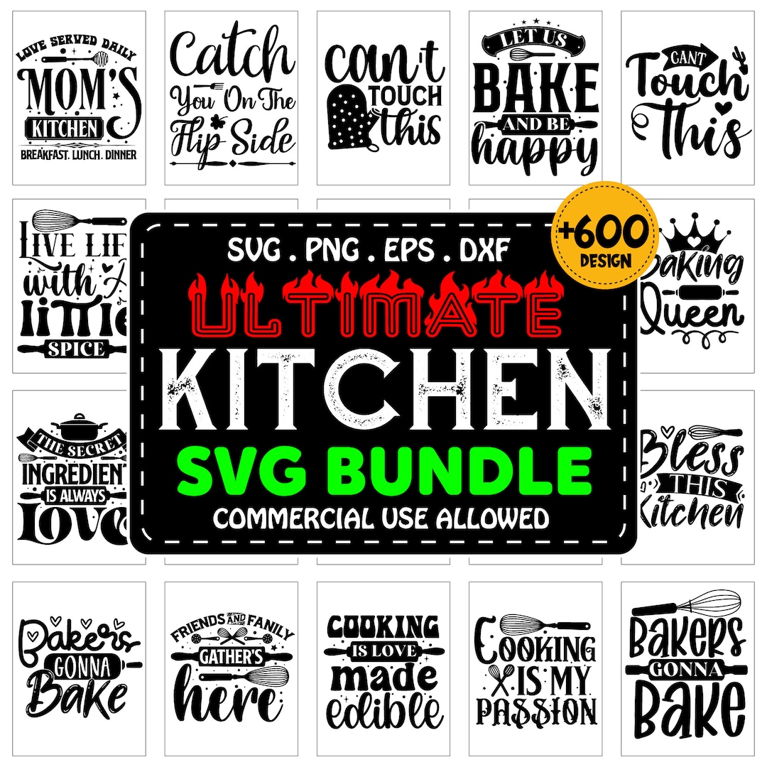 The Ultimate Kitchen SVG Bundle, Cooking Quote Svg Png, Mega Kitchen ...