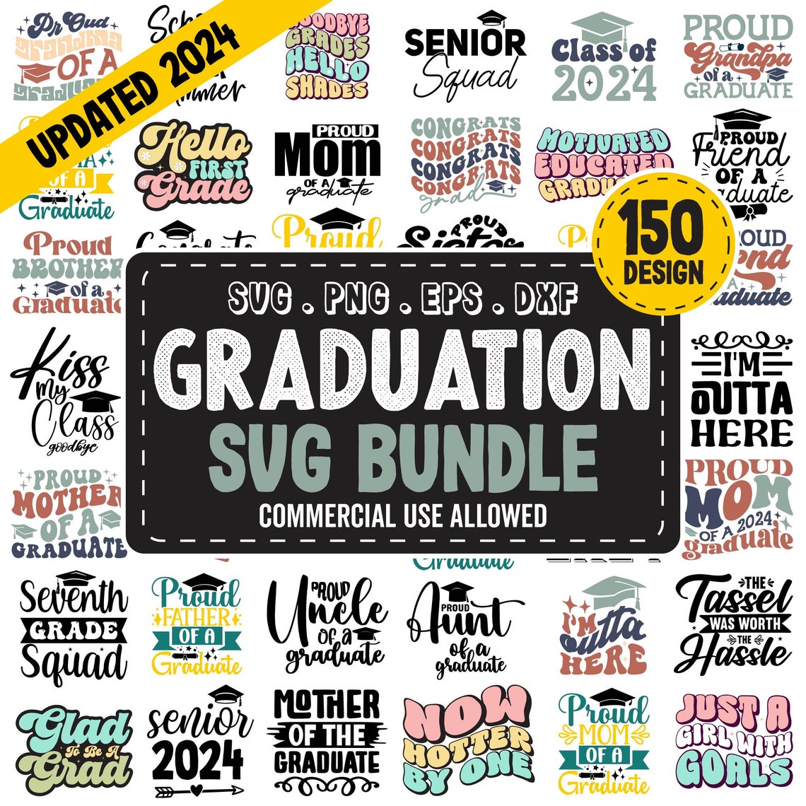 2024 Graduation SVG Bundle, Senior 2024 SVG Bundle, Graduation Svg ...