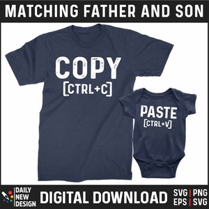 Copy and Paste Matching Svg, Matching Dad and Son Shirts, Father Son ...