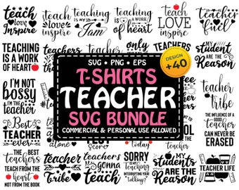 Teacher Svg Bundle, Teacher Svg, Back to School Svg, Teacher Life Svg ...