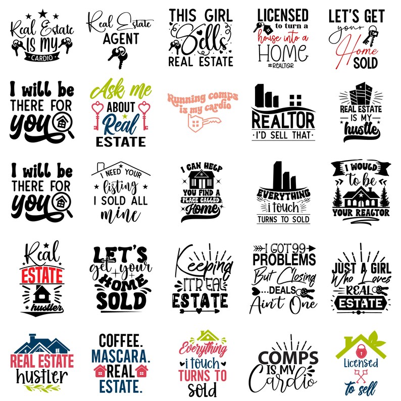 Real Estate SVG Bundle, Realtor Svg, Real Estate Home Svg, Real Estate ...