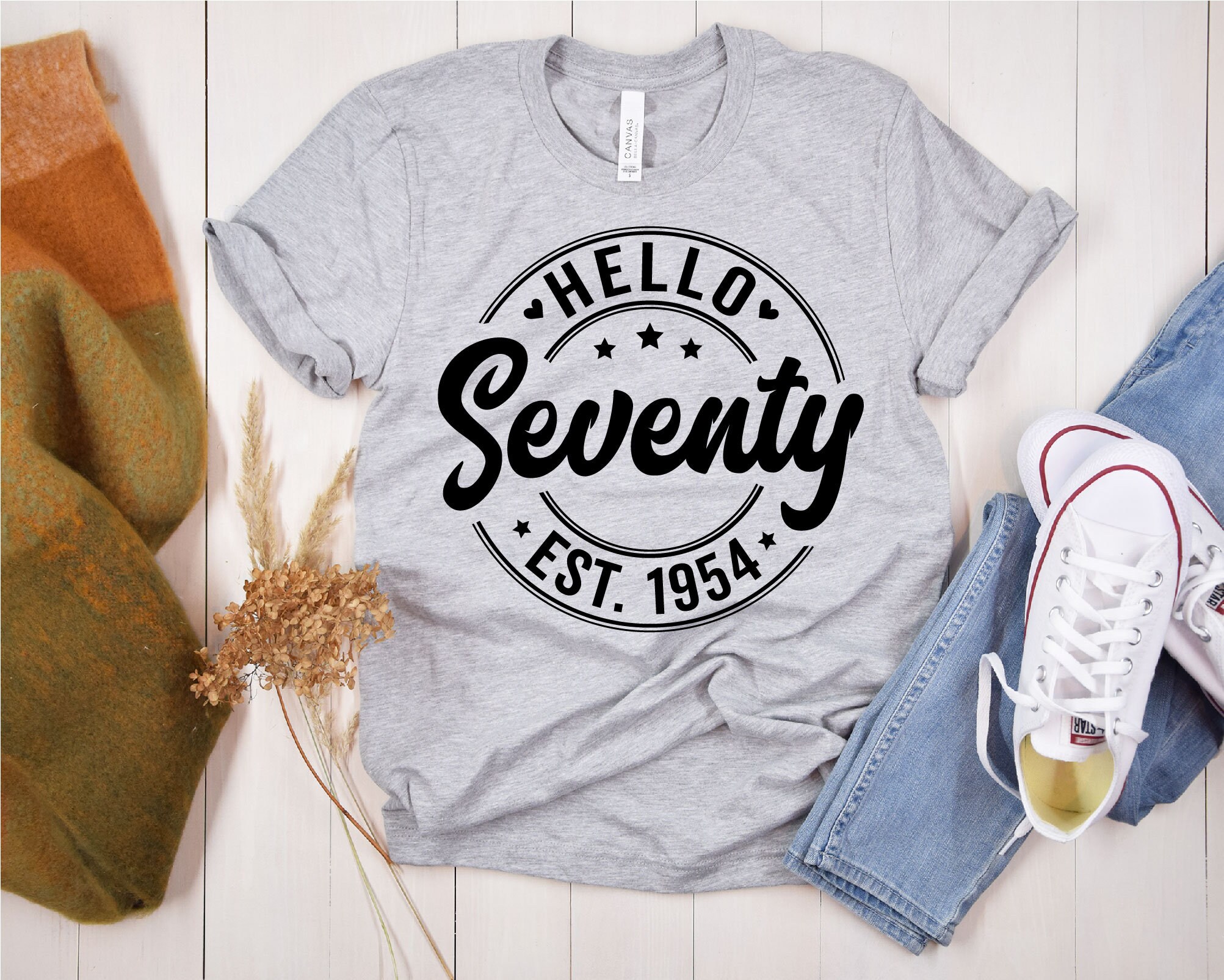 Hello Seventy Svg, 70th Birthday Svg, 70th Birthday Gift for Women ...