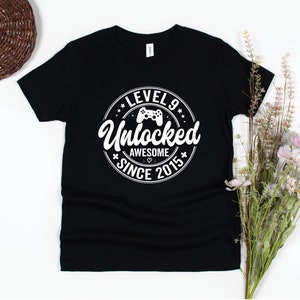Level 9 Unlocked SVG, Awesome Since 2015 SVG, 9 Years Old Gift, 9th ...