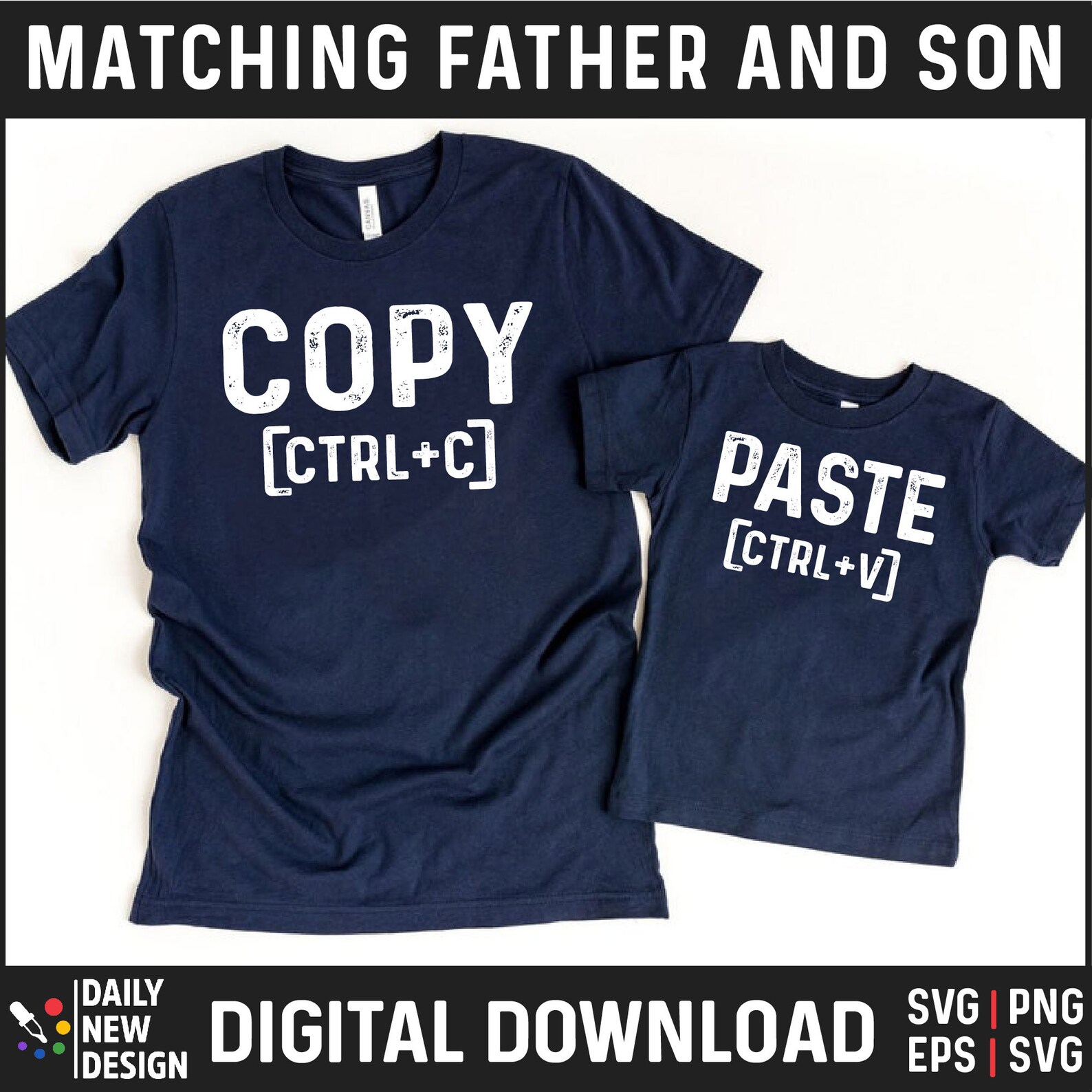 Copy and Paste Matching Svg, Matching Dad and Son Shirts, Father Son ...