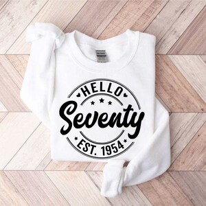 Hello Seventy Svg, 70th Birthday Svg, 70th Birthday Gift for Women ...