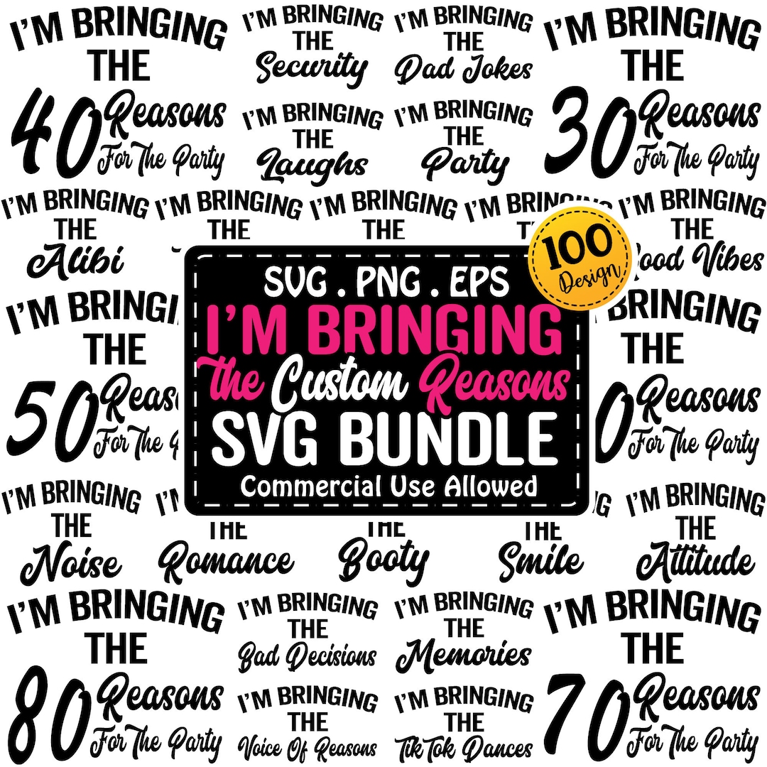 I'm Bringing the Svg Bundle, Matching Birthday Svg, I'm Bringing the 50 ...