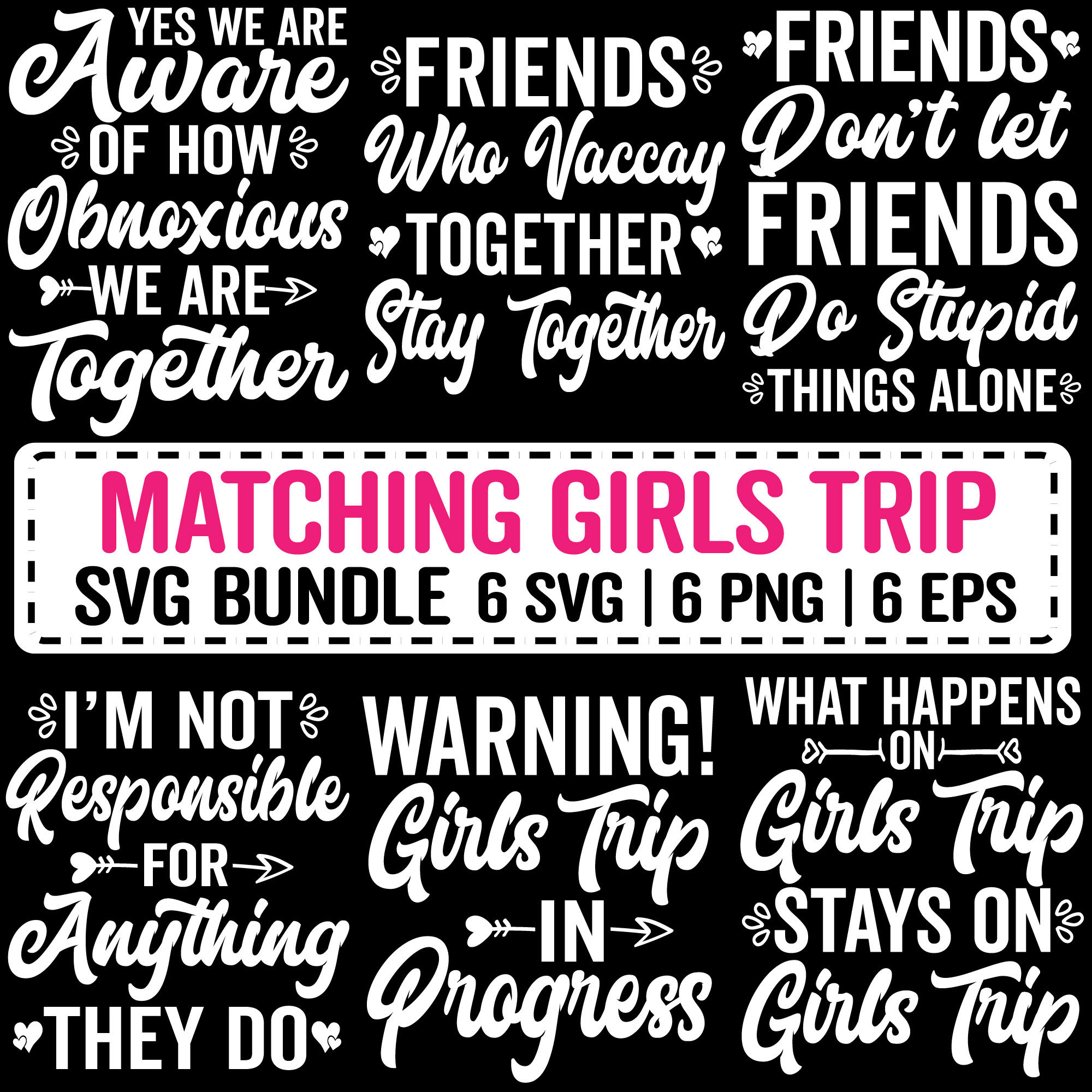 Funny Girls Trip SVG Bundle, Girls Weekend Svg, Girls Trip Shirts Svg ...