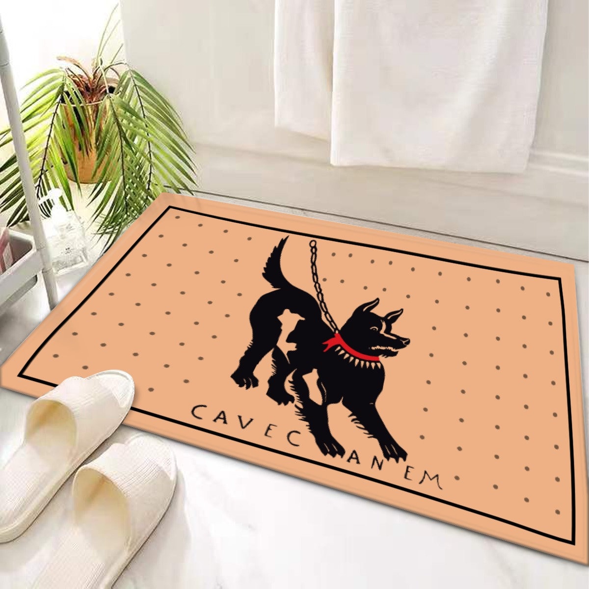 Cave Canem Roman Mosaic Doormat Latin Beware of the Dog Welcome Funny ...
