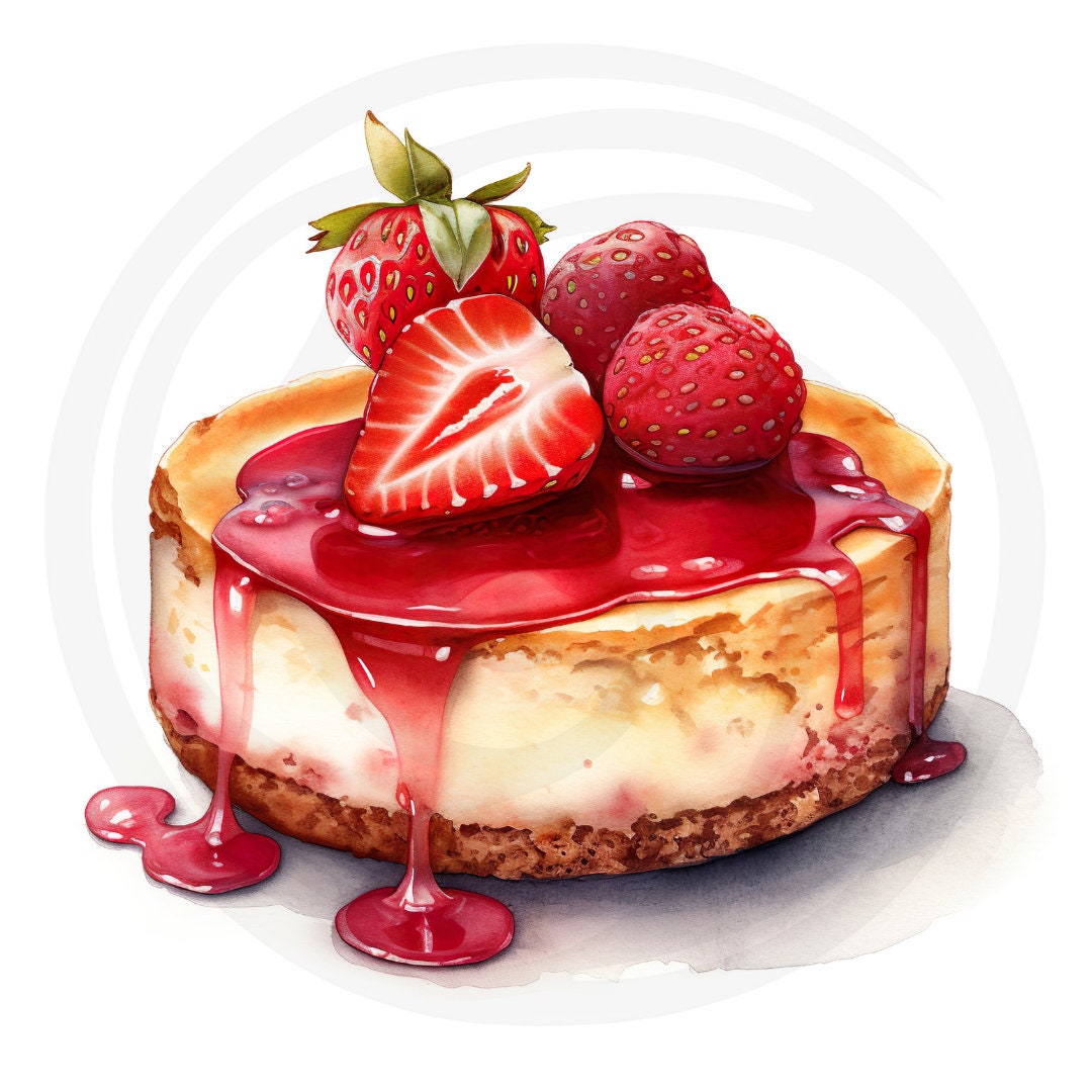 Cheesecake Clipart 12 High Quality Jpgs White & Transparent Background ...