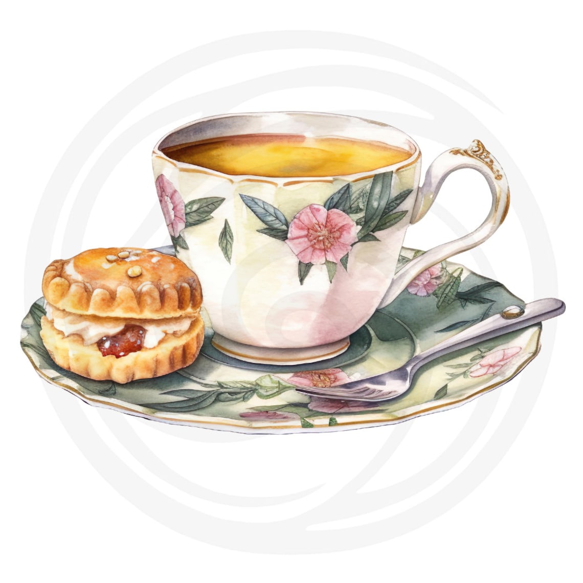 Afternoon Tea Clipart - 13 High Quality Jpgs - White & Transparent ...