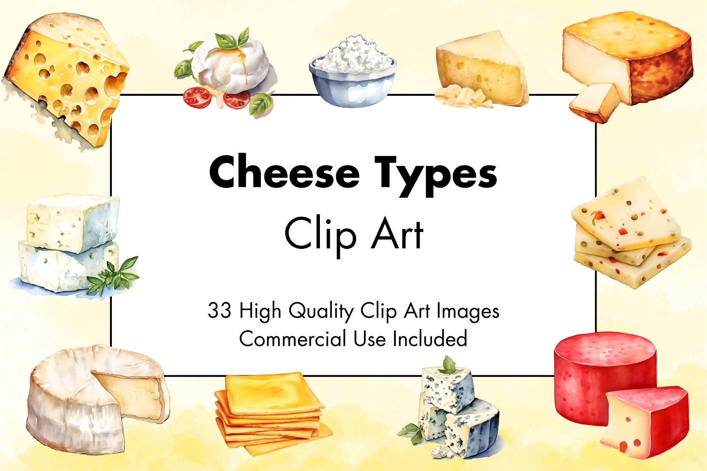 Cheese Types Clipart - 33 High Quality Graphics - White & Transparent ...