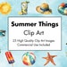 Summer Things Clipart 25 High Quality Jpgs White & Transparent ...