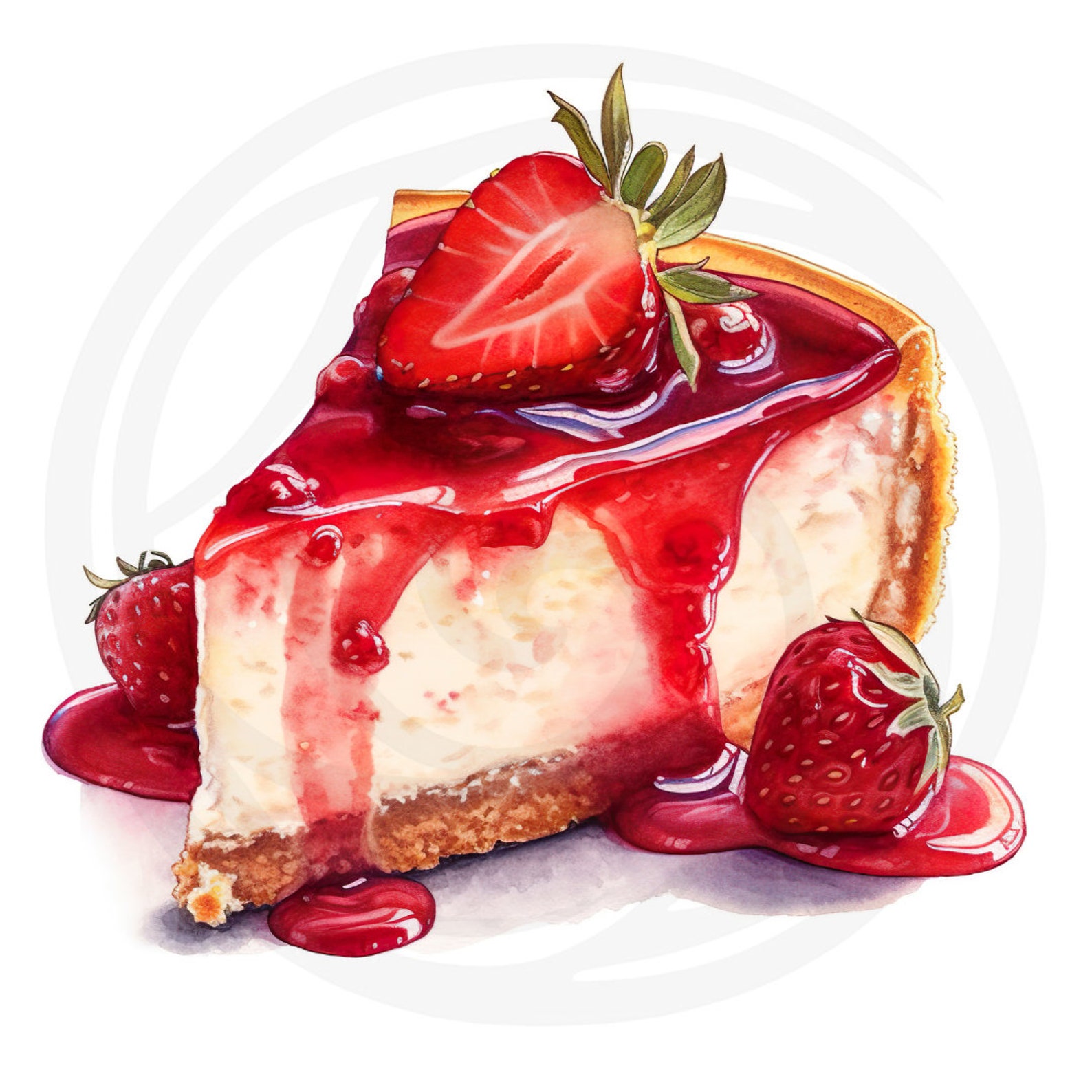 Cheesecake Clipart - 12 High Quality Jpgs - White & Transparent ...