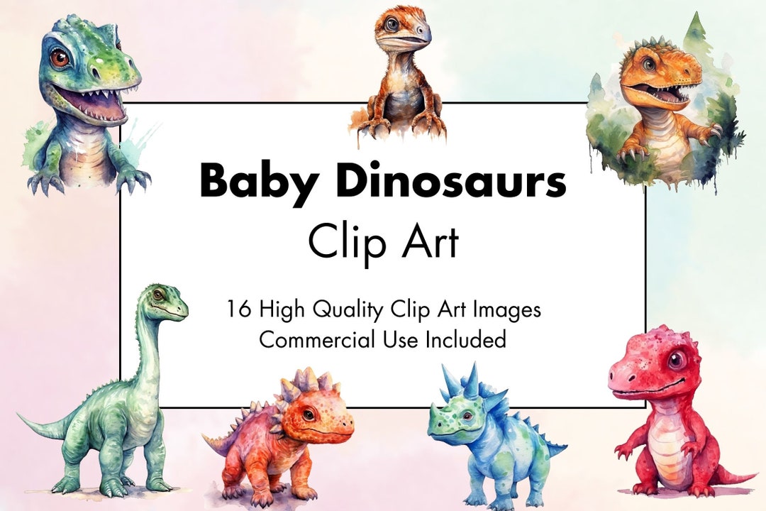 Baby Dinosaurs Clipart - 16 High Quality - White & Transparent ...
