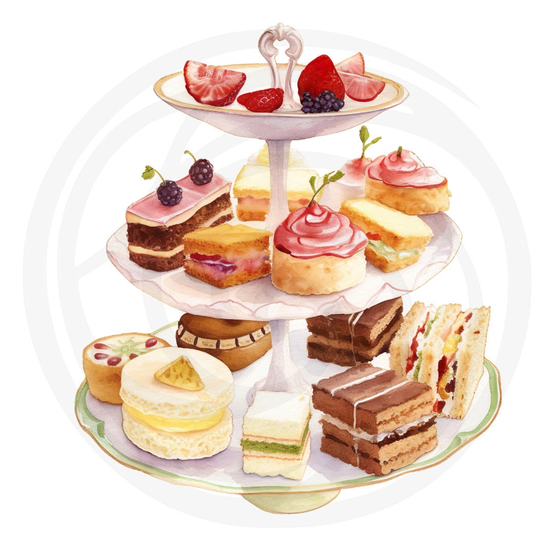 Afternoon Tea Clipart - 13 High Quality Jpgs - White & Transparent ...