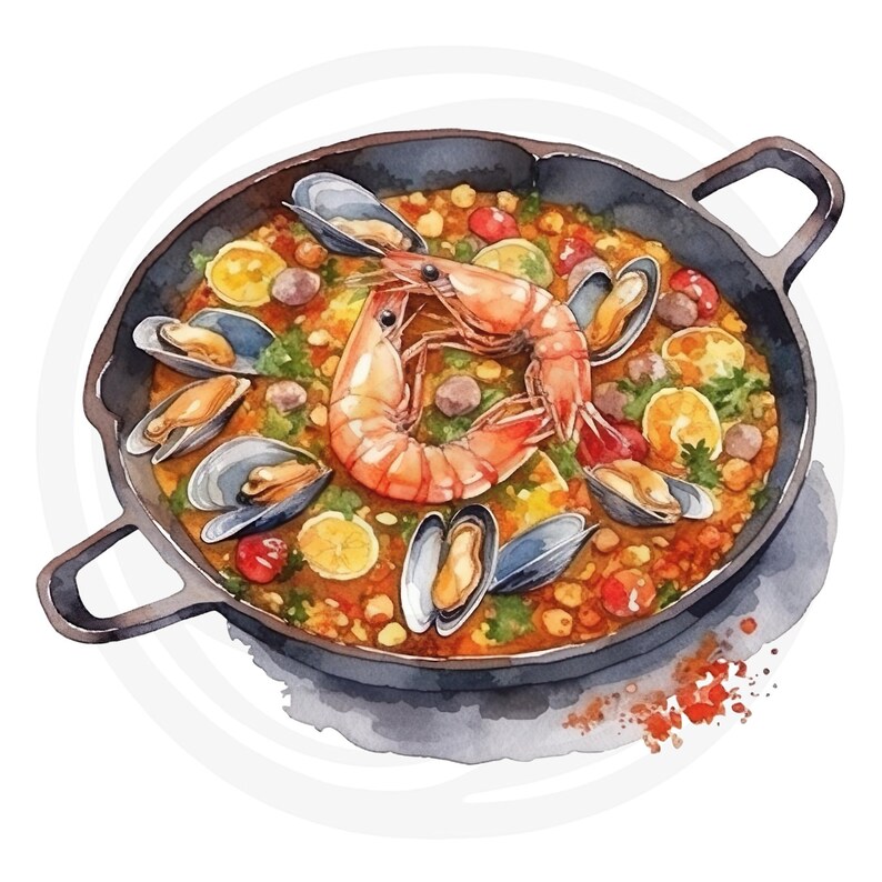 Spanish Food Clipart - 24 High Quality Jpgs - White & Transparent ...