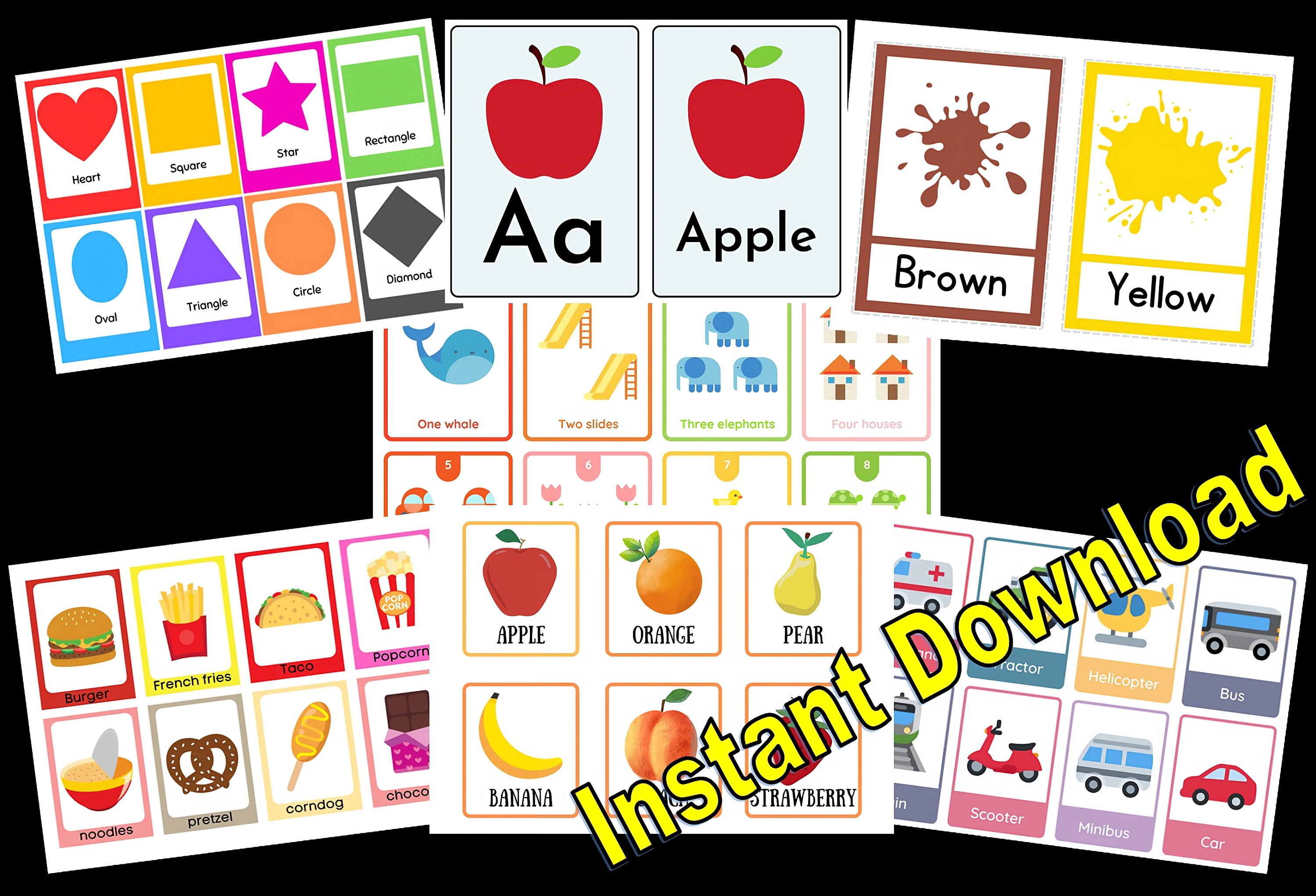 Education Pre-school Flashcards Pack the Ultimate Learning Tool for ...