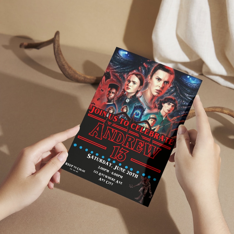 Printable Birthday Invitation, Stranger Things Party Birthday ...
