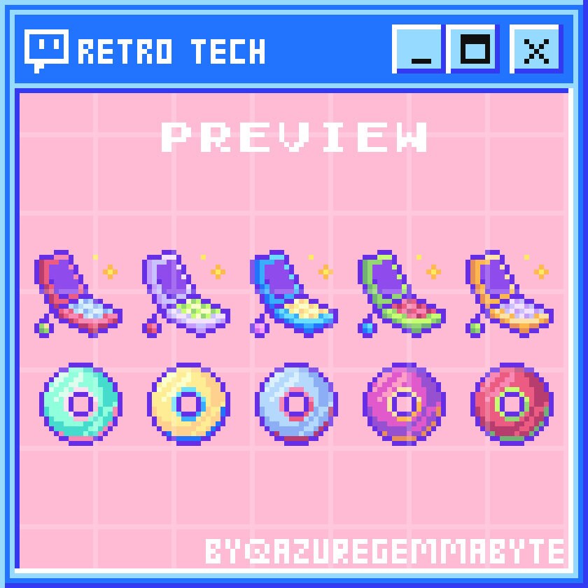 Retro Pixel Art Twitch Sub Badges | 8-bit Gadgets (digital Download) - Etsy