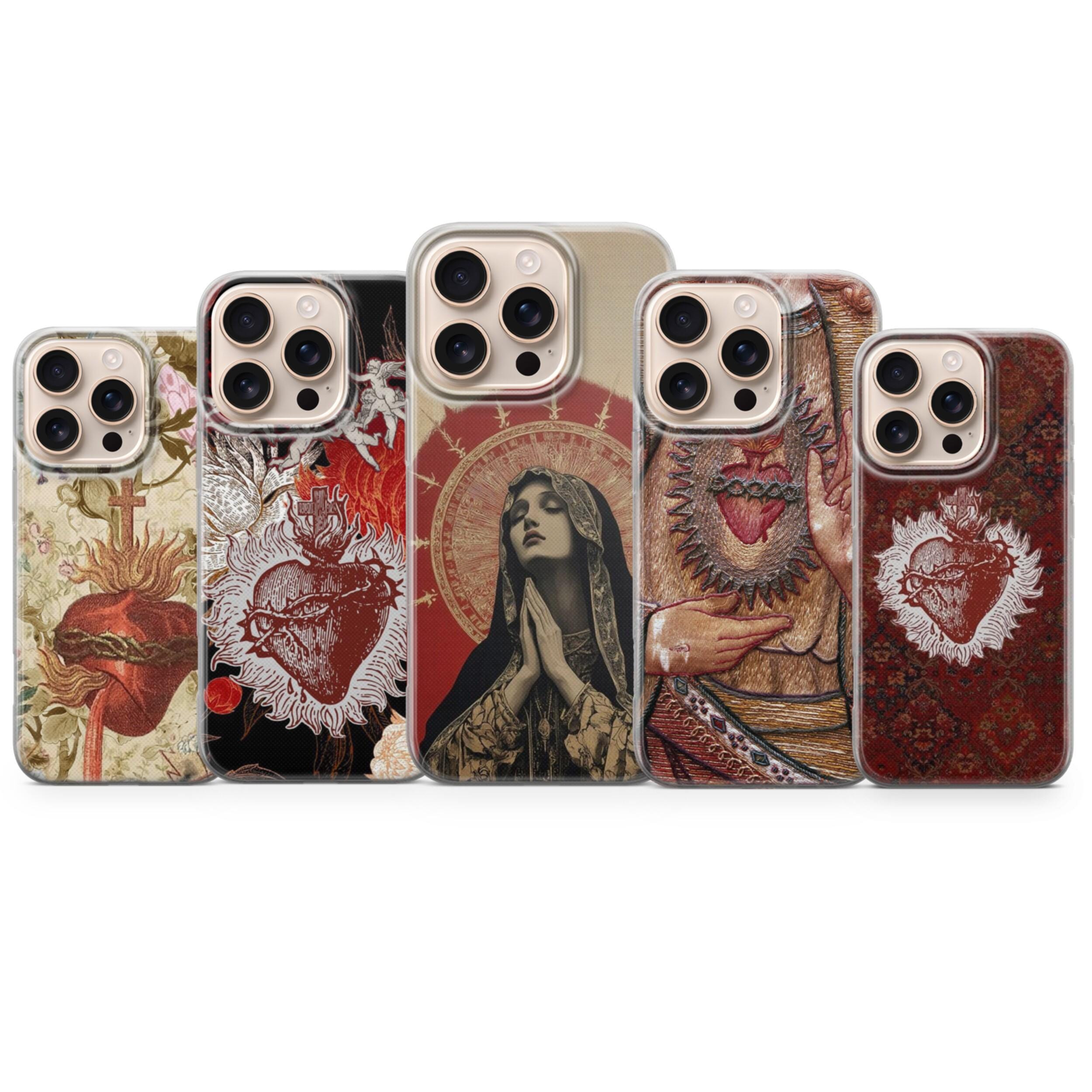 Sacred Heart Phone Case – Catholic Cover for iPhone 17, 16, 15, 14, 13 ...