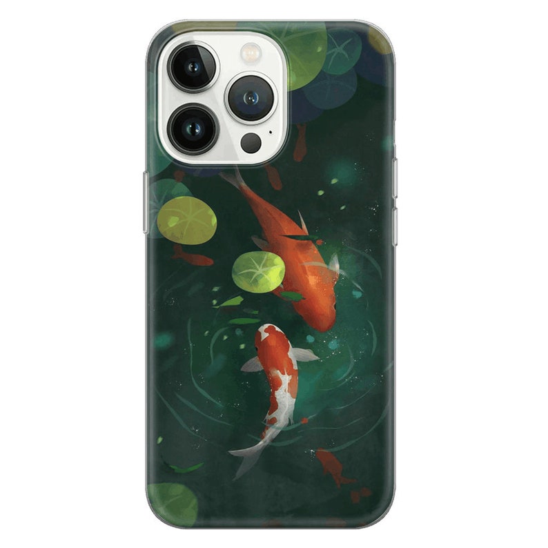 Koi Fish Phone Case Carp Cover for Pixel 7 Pro 6A, iPhone 14 13 12 Pro ...