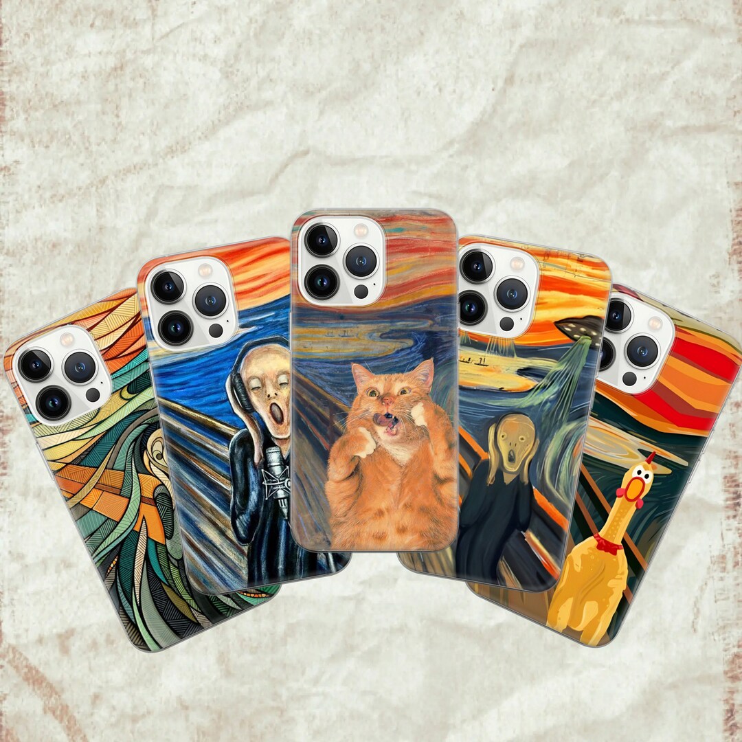 The Scream Funny Phone Case Edvard Munch Cover for iPhone 16 Pro Max ...