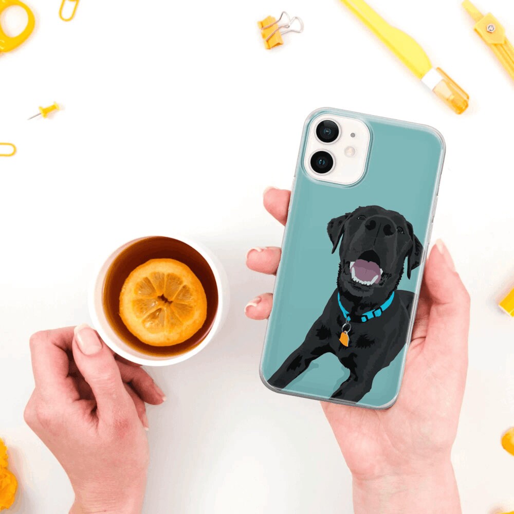 Black Lab Phone Case Black Labrador Cover for iPhone 14 13 12 - Etsy