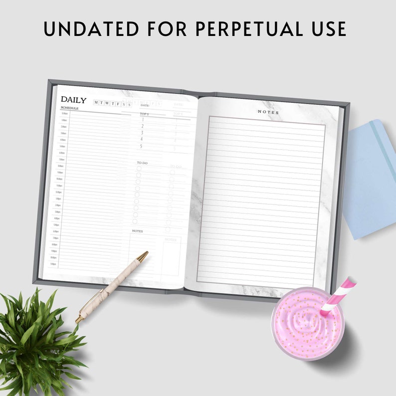 24 Hour Daily Planner Printable Hourly Planner Time Blocking Template ...