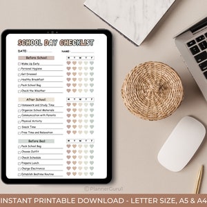 Editable Daily Schedule for Kids | Task Sheet for Kids | Daily ...