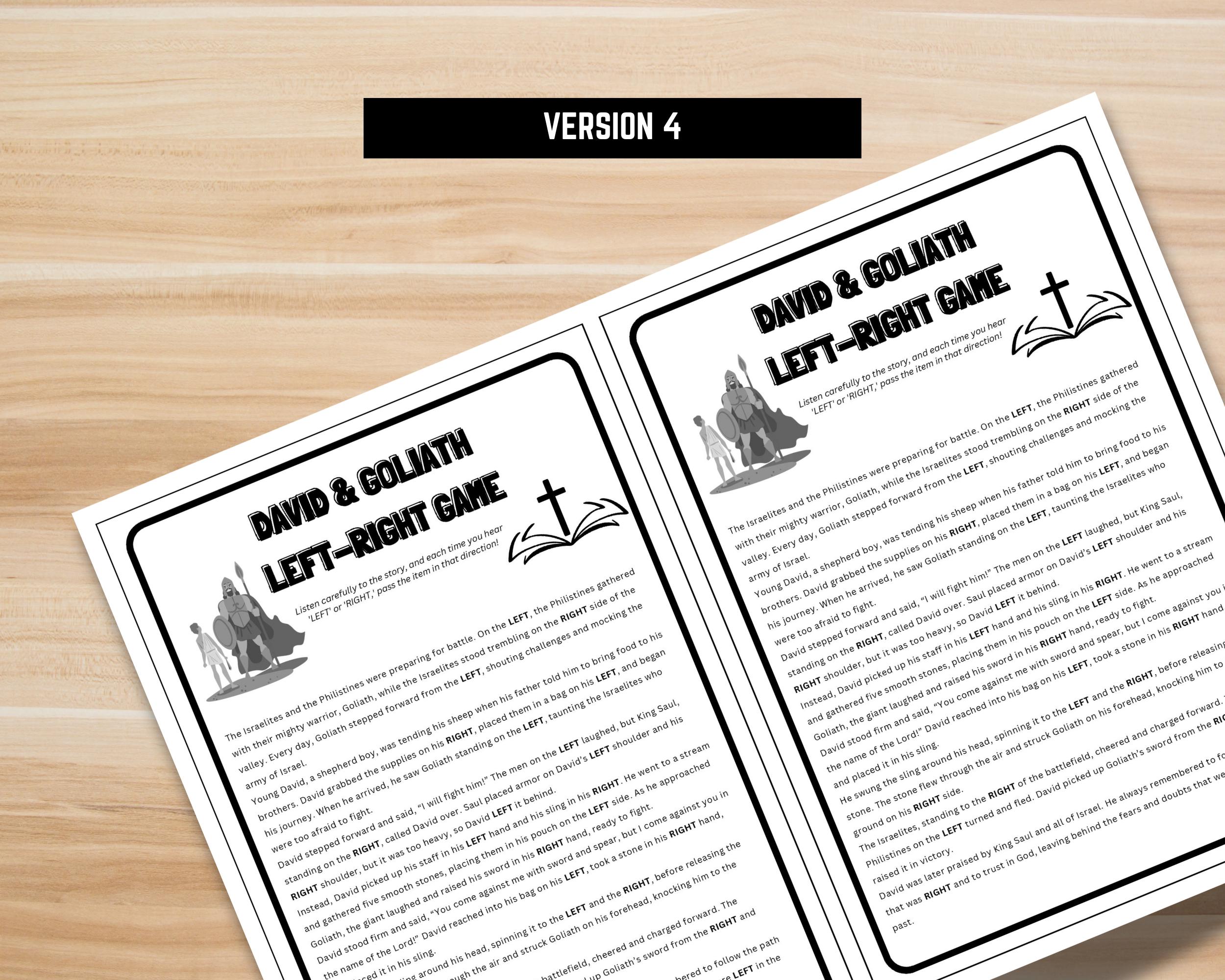 Jonah and the Whale Left-right Game - Printable Bible Game for Sunday ...